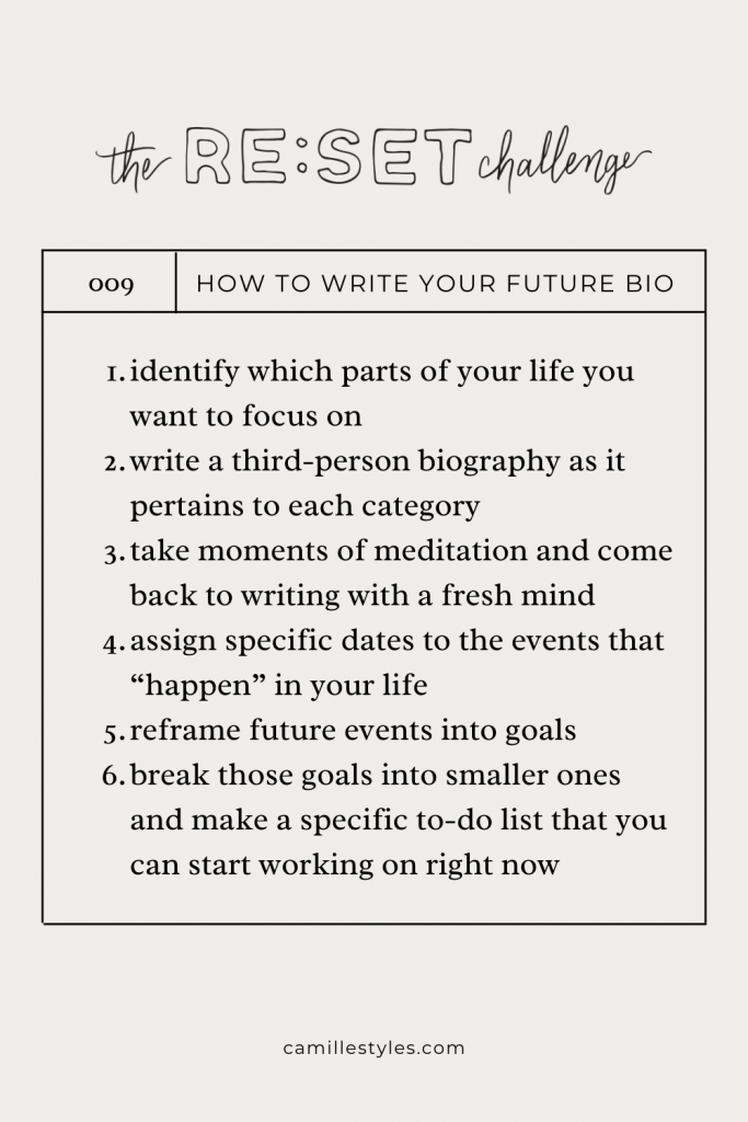 Why You Should Write Your "Future Bio" With This Goal-Setting Technique