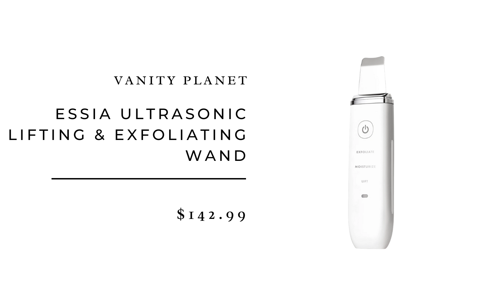 Vanity Planet Essia Ultrasonic Lifting & Exfoliating Wand - Camille Styles