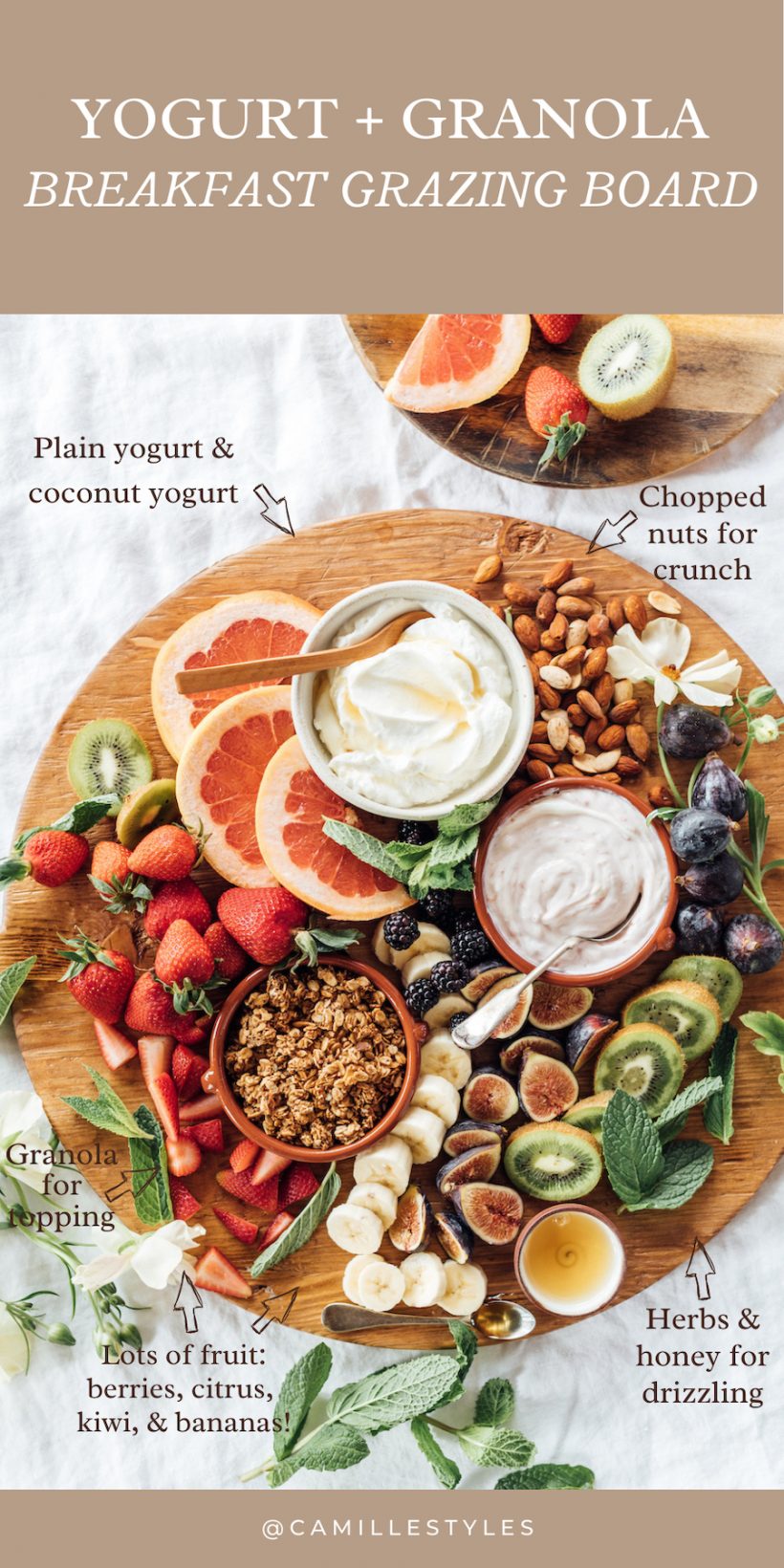 How to Create a Breakfast Grazing Board With Yogurt & Granola