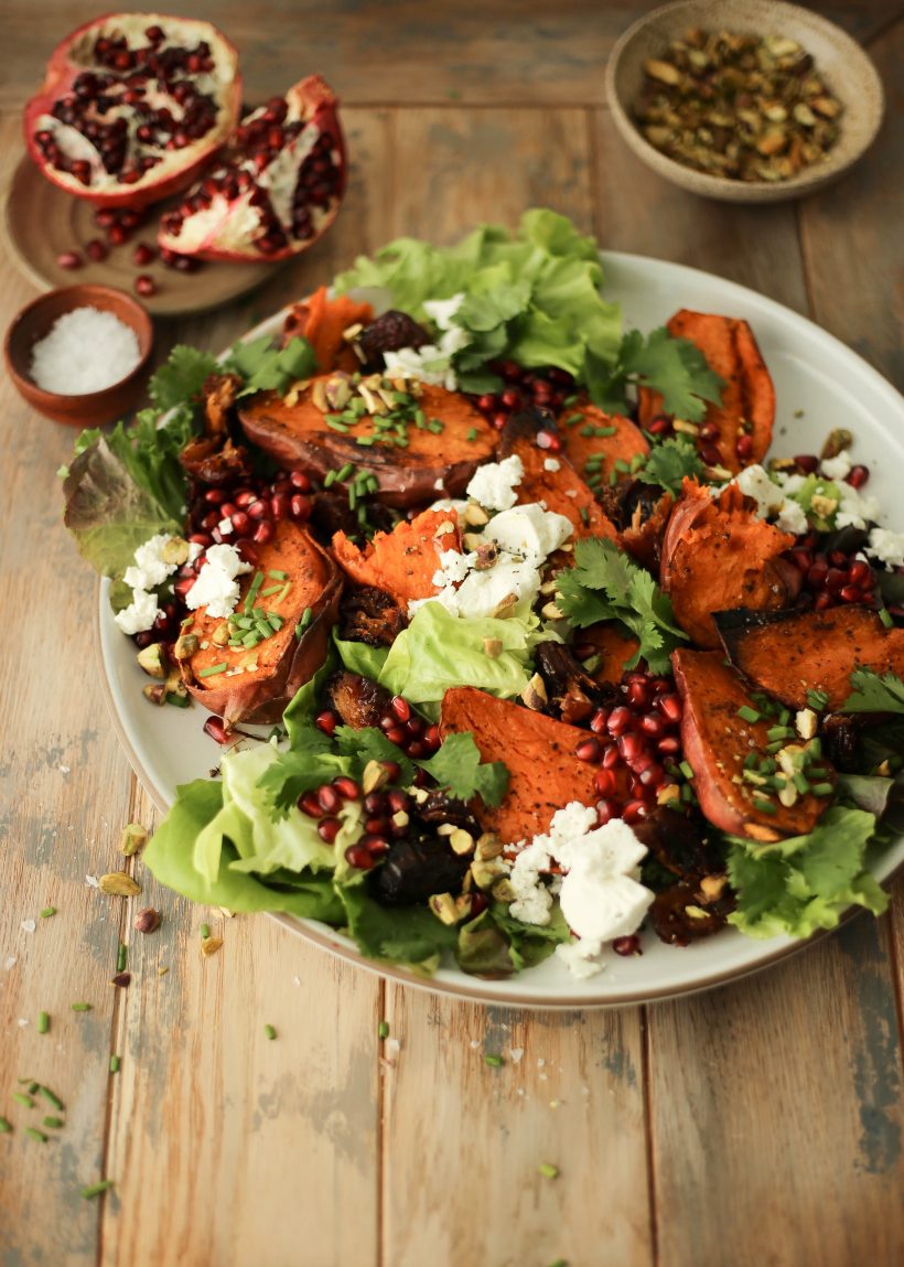 Fall Salad Recipe: Sweet Potato and Caramelized Dates