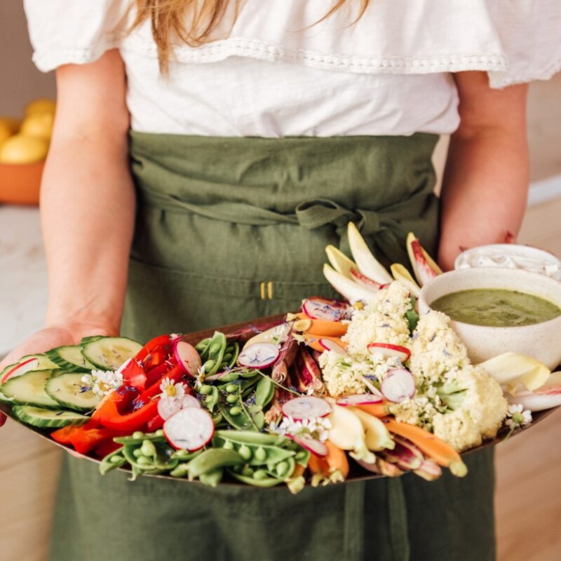 Spring Crudité with Green Goddess Dressing