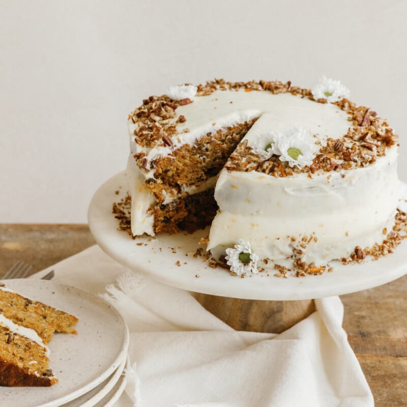 Our Famous Orange Carrot Cake with Cream Cheese Frosting